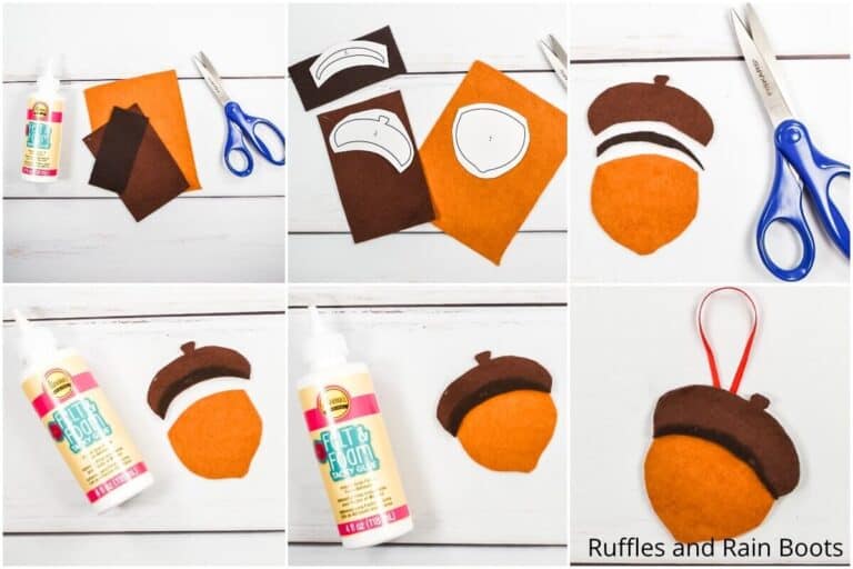 Fall Felt Ornaments with Free Patterns -Ruffles and Rain Boots