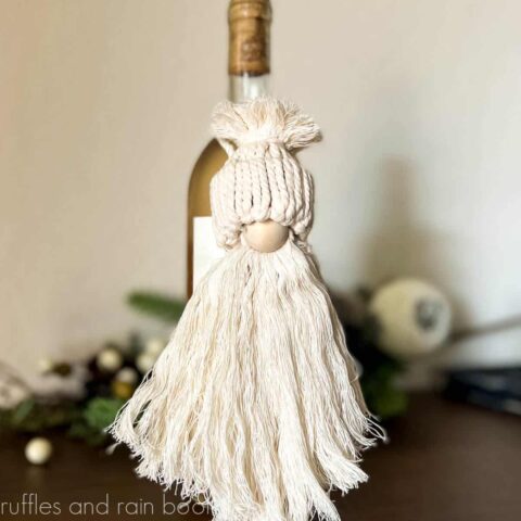 Macrame Gnome Ornament - Free Pattern - Ruffles and Rain Boots