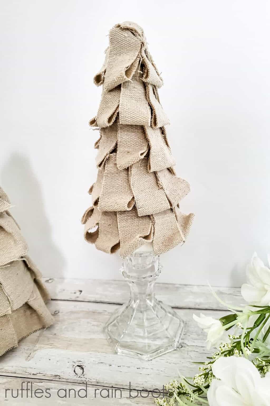 Christmas Drop Cloth Trees Craft -Ruffles and Rain Boots