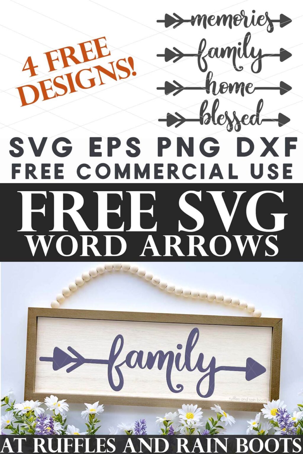 Free Arrow Words SVG Bundle - Ruffles and Rain Boots