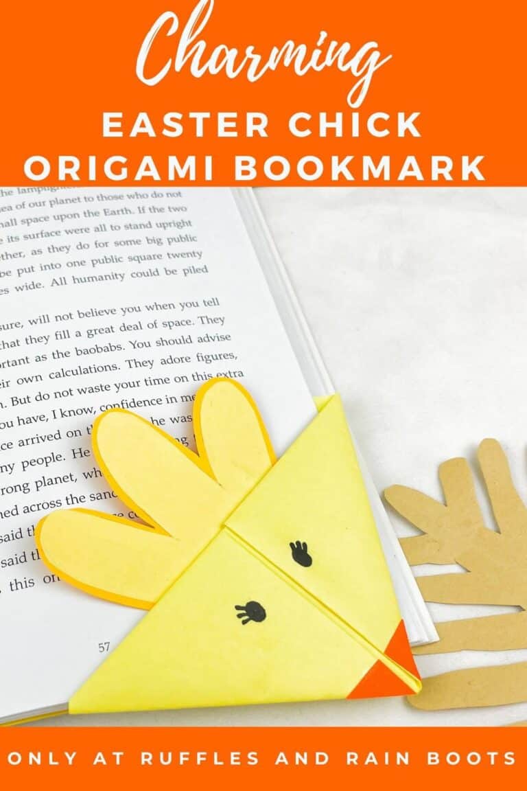 Easy Easter Paper Origami Bookmarks Ruffles and Rain Boots