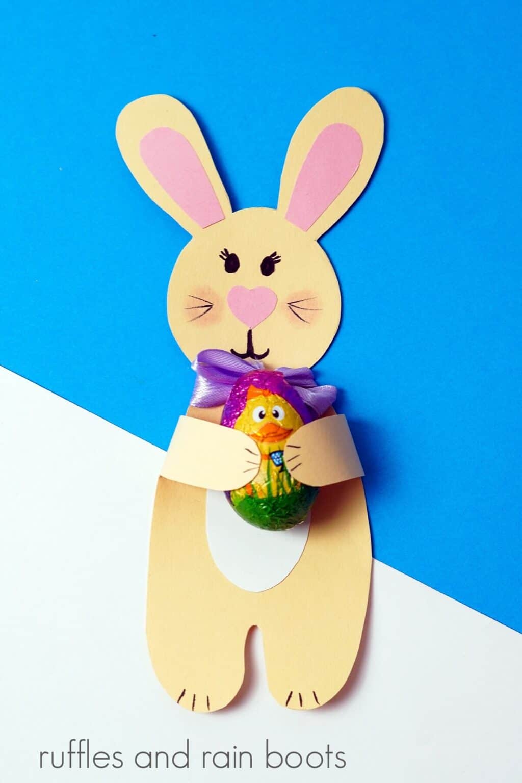 DIY Paper Bunny Candy Holder - Ruffles and Rain Boots