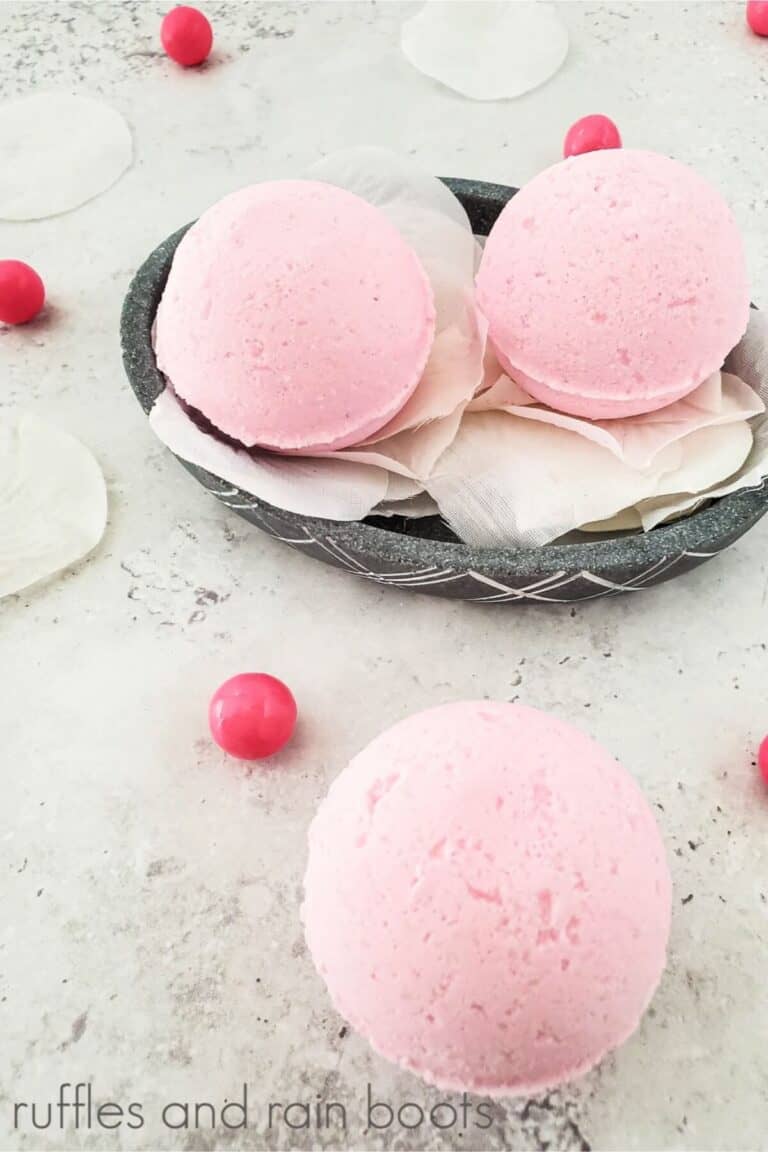 Sweet Bubblegum Bath Bomb Recipe Ruffles and Rain Boots