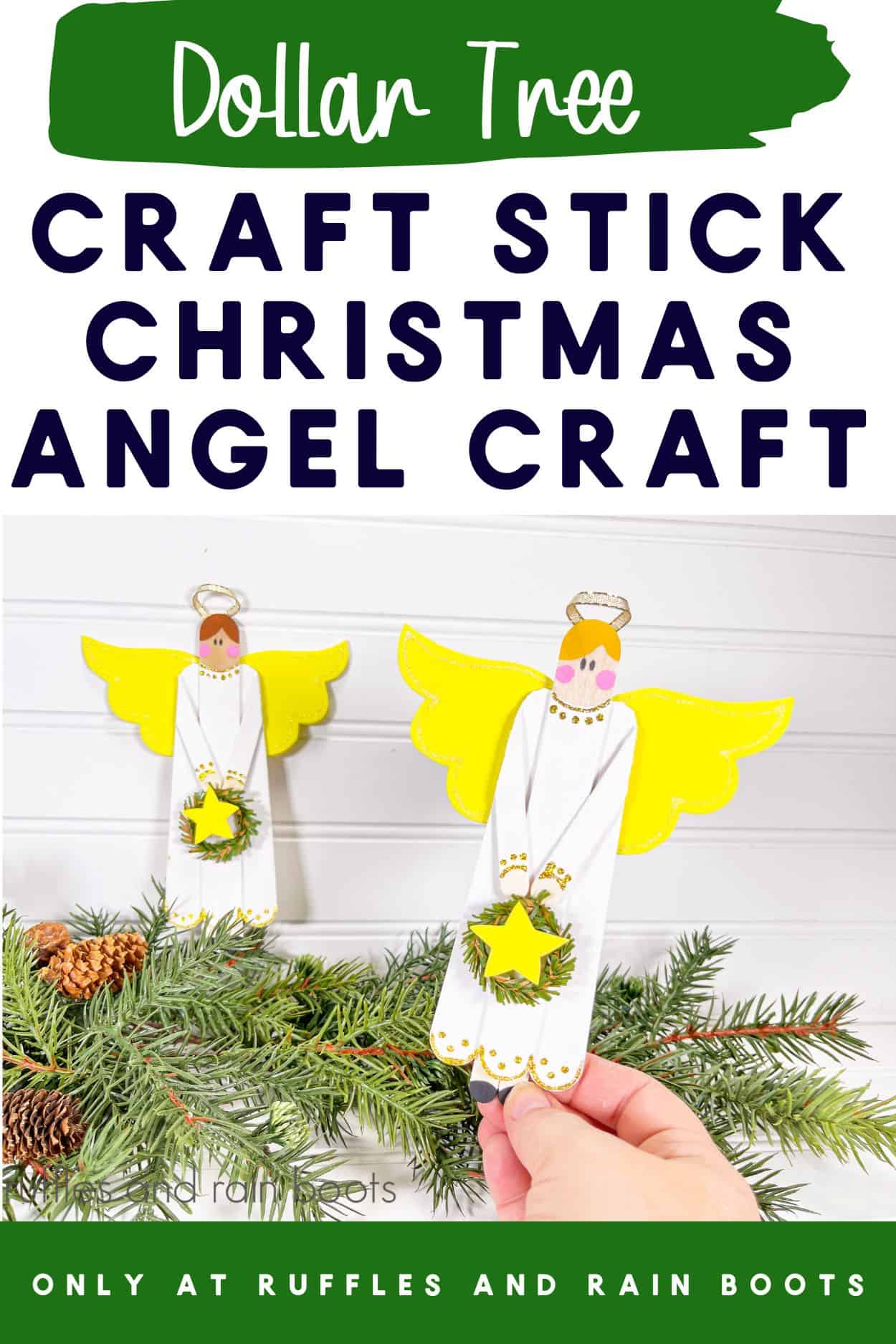 This Easy Craft Stick Angel is Adorable! - Ruffles and Rain Boots
