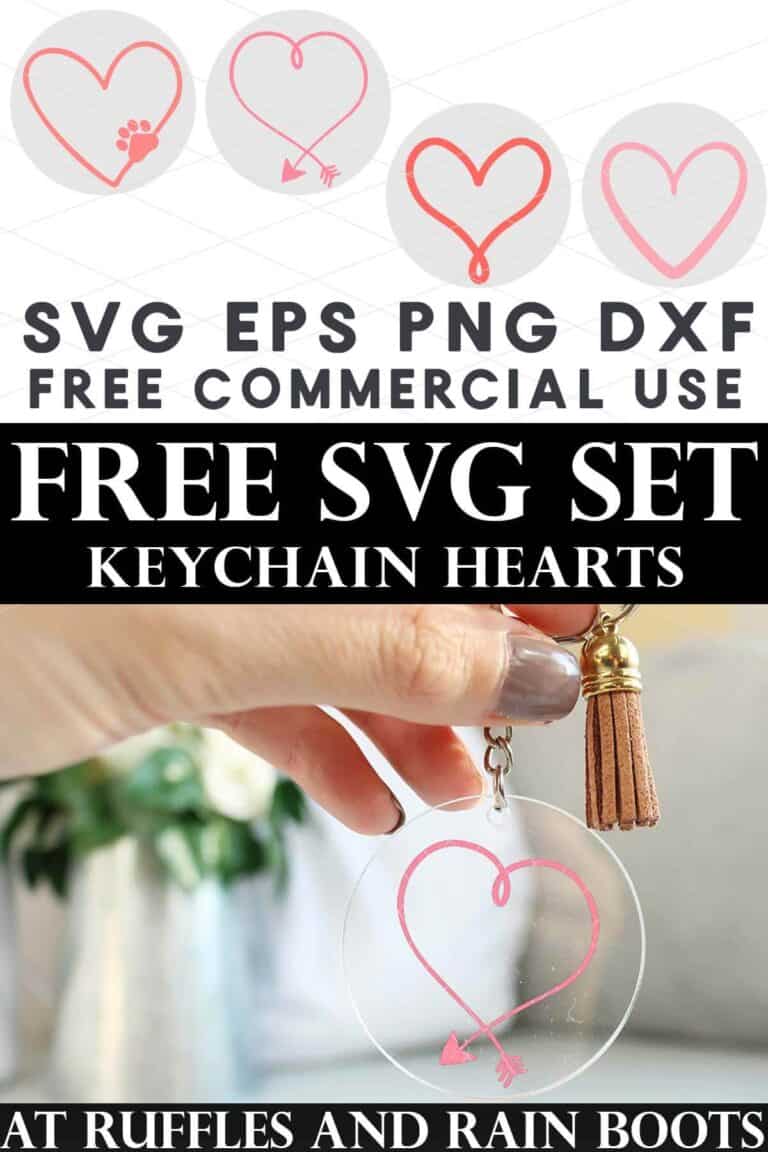 Free Heart Keychain SVG Bundle - Ruffles and Rain Boots