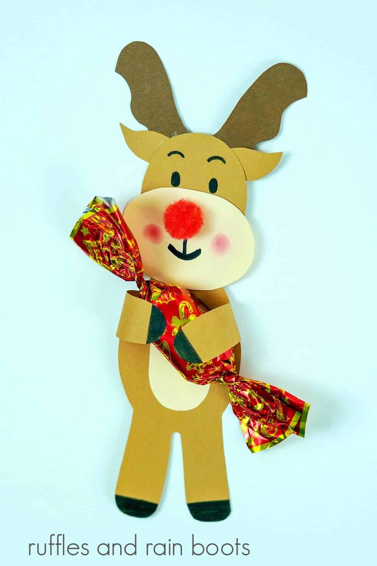Printable Reindeer Candy Holder -Ruffles and Rain Boots