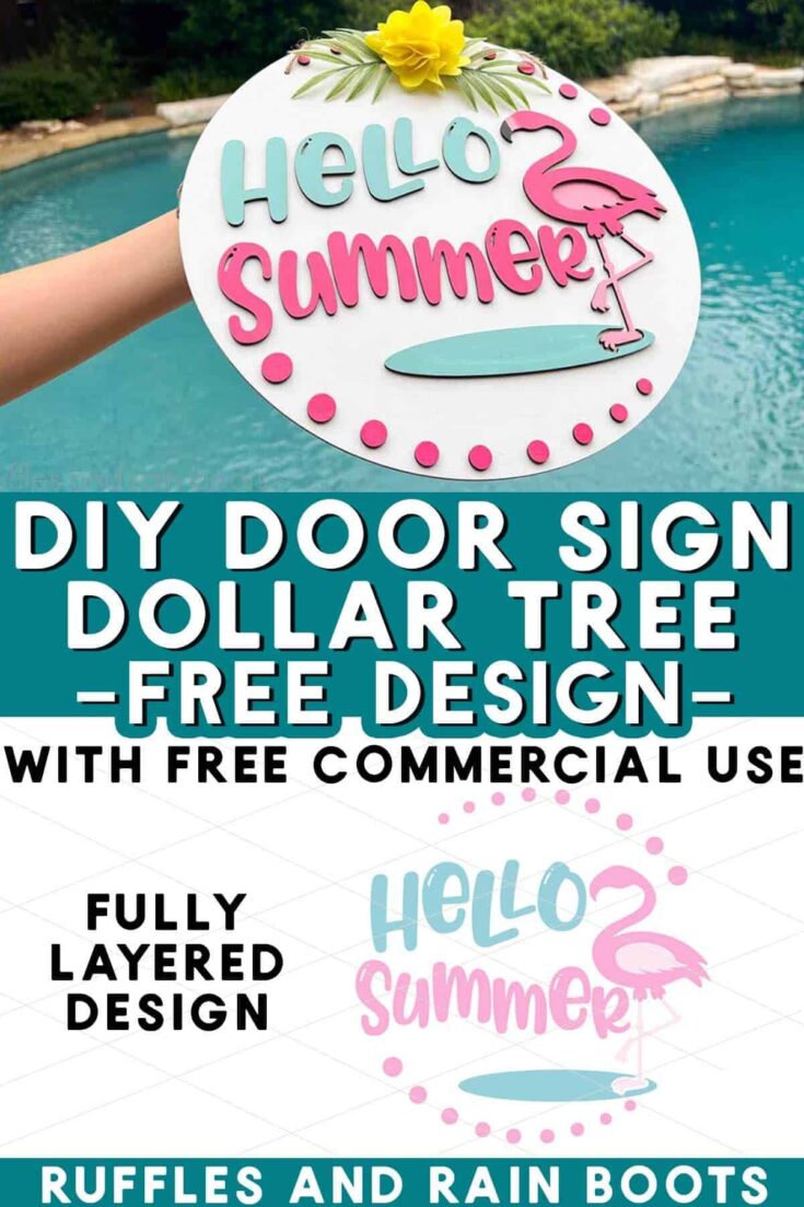 DIY Laser Cut Door Sign Free SVG - Ruffles and Rain Boots