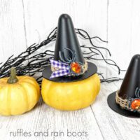 Dollar Tree Witch Hat Craft for Halloween - Ruffles and Rain Boots