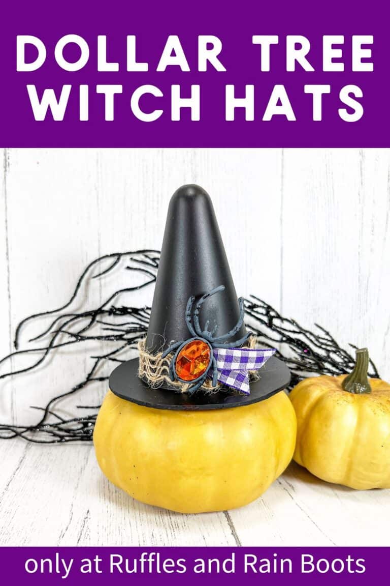 Dollar Tree Witch Hat Craft for Halloween - Ruffles and Rain Boots
