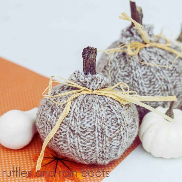 DIY Sock Pumpkin Craft for Fall -Ruffles and Rain Boots