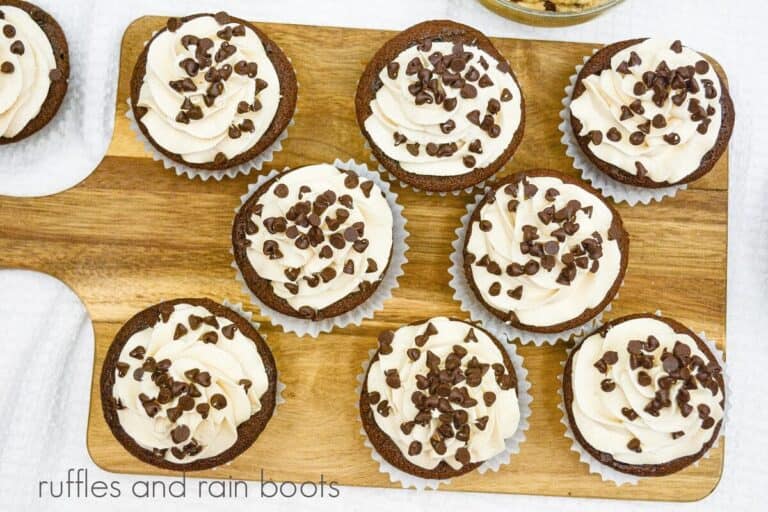 Edible Cookie Dough Cupcakes Recipe -Ruffles and Rain Boots