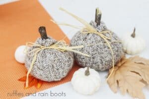 DIY Sock Pumpkin Craft for Fall -Ruffles and Rain Boots
