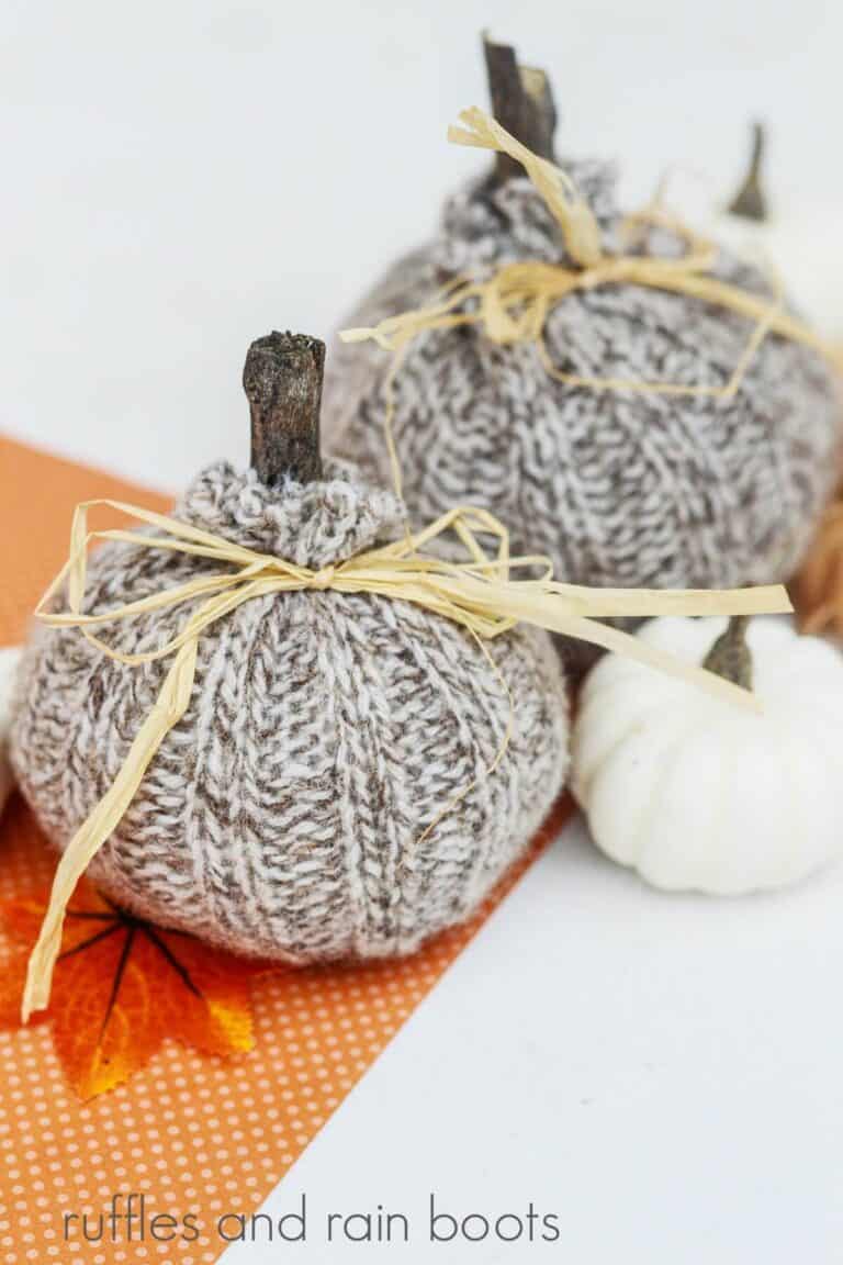 DIY Sock Pumpkin Craft for Fall -Ruffles and Rain Boots