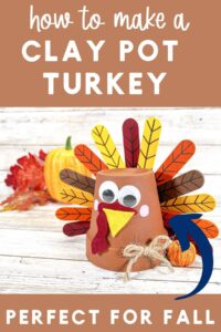 Easy DIY Clay Pot Turkey Craft - Ruffles and Rain Boots