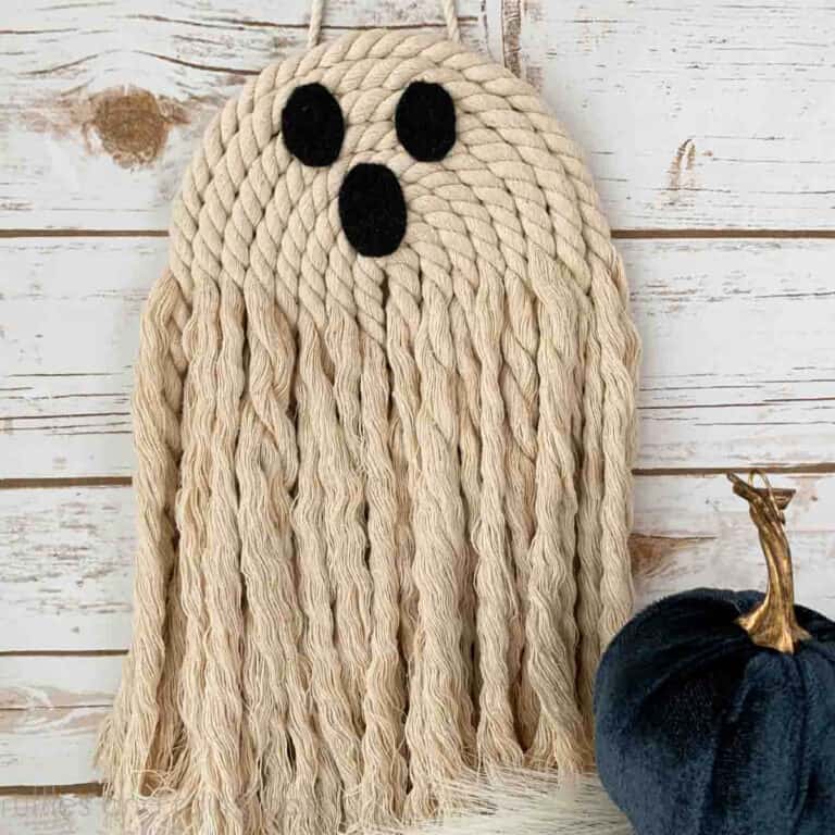 Easy Rope Ghost (DIY Macrame Ghost) - Ruffles and Rain Boots