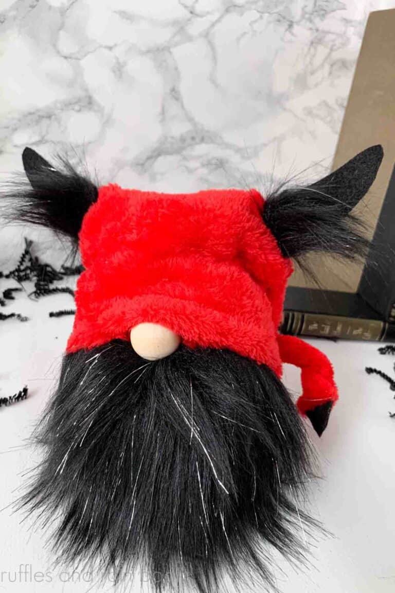 DIY Devil Gnome for Halloween - Ruffles and Rain Boots