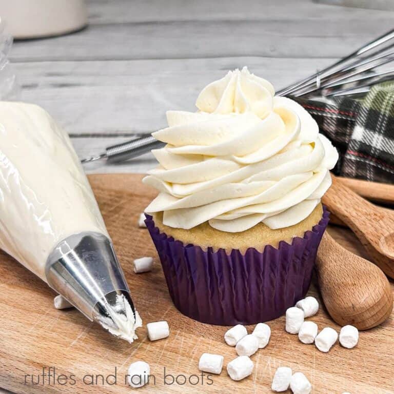 Easy Marshmallow Buttercream Frosting Recipe -Ruffles and Rain Boots