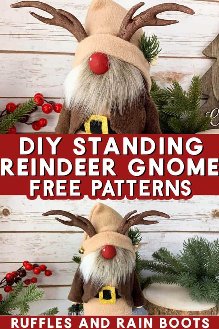 DIY Standing Reindeer Gnome - Ruffles and Rain Boots