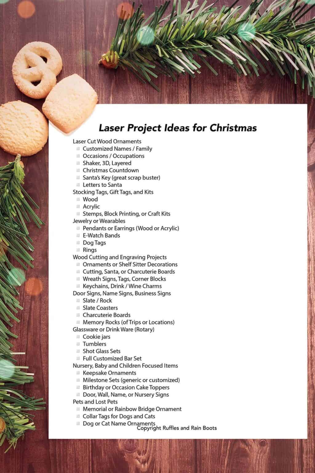 Christmas Laser Crafts to Make and Sell - Ruffles and Rain Boots