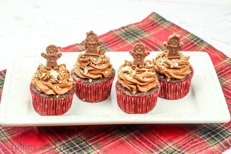 Gingerbread Kit Kat Cupcakes Recipe - Ruffles and Rain Boots