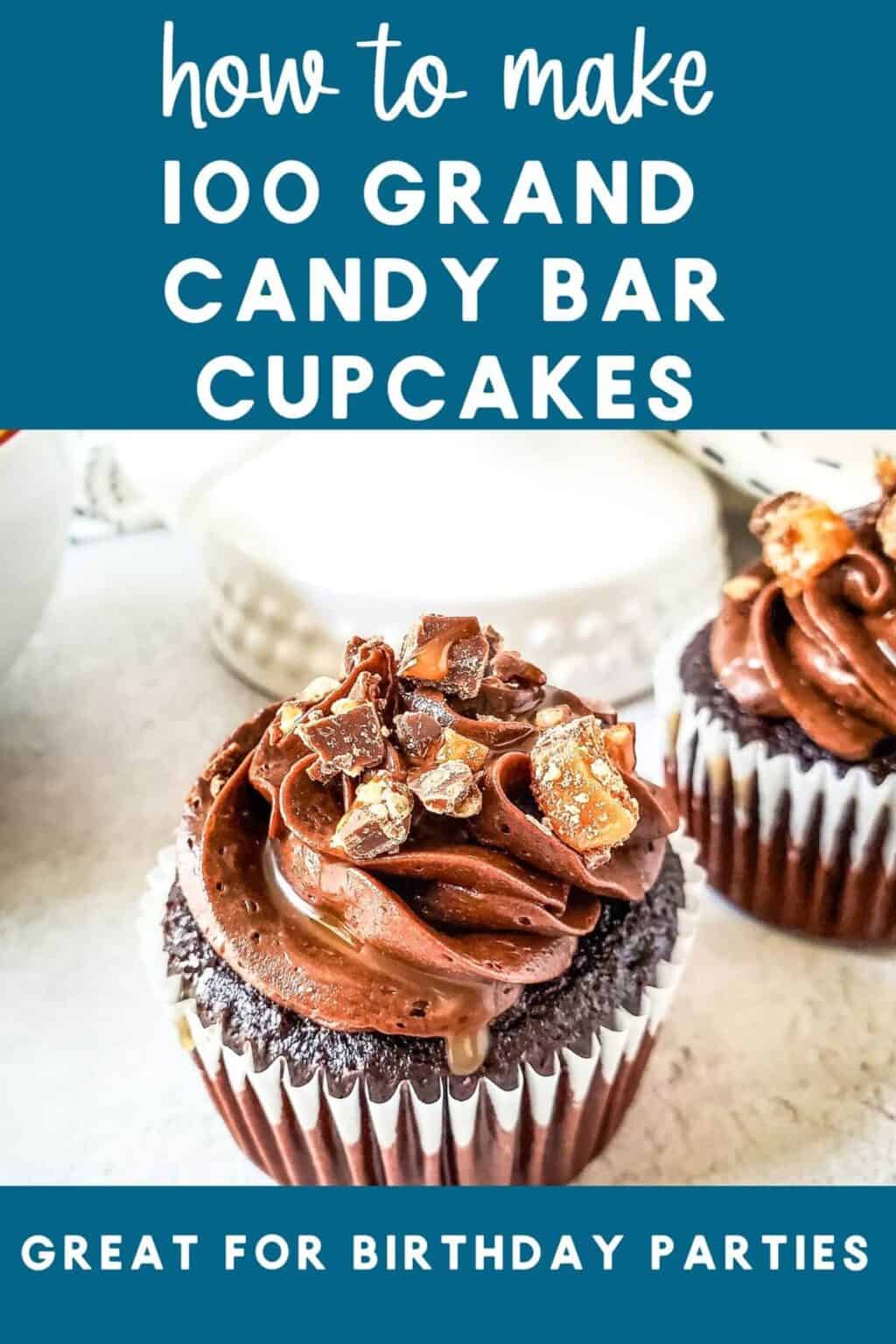 100 Grand Candy Bar Cupcake Recipe -Ruffles and Rain Boots
