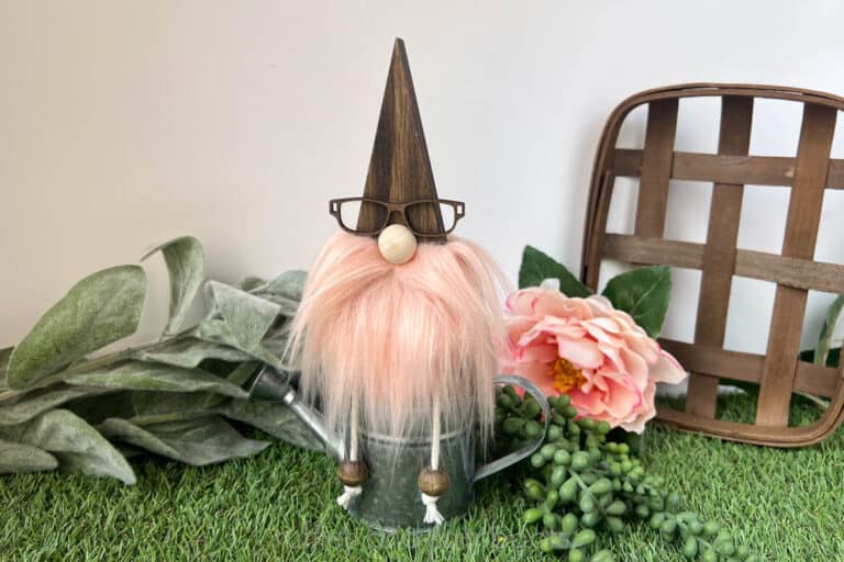 Wood Shelf Sitter Gnome with Dangling Legs - Ruffles and Rain Boots