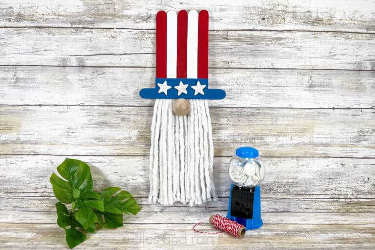 Craft Stick Uncle Sam Dollar Tree DIY - Ruffles and Rain Boots
