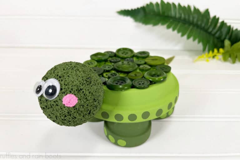 DIY Clay Pot Turtle Dollar Tree DIY - Ruffles and Rain Boots