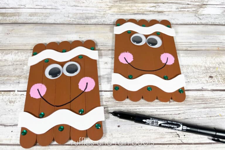 Craft Stick Gingerbread DIY - Ruffles and Rain Boots