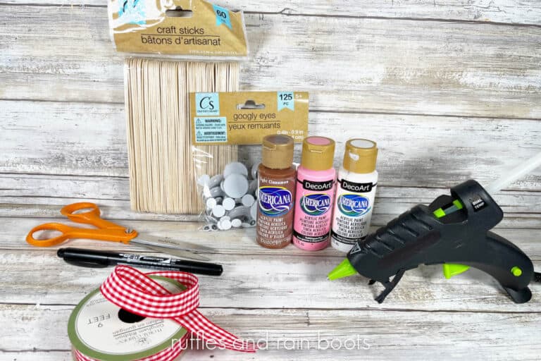Craft Stick Gingerbread DIY - Ruffles and Rain Boots