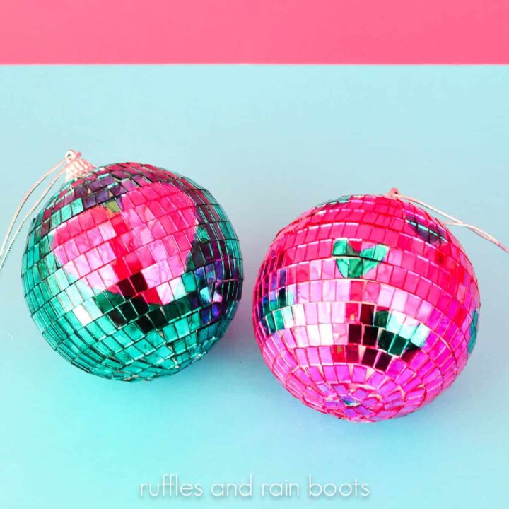 DIY Painted Disco Ball Decor - Ruffles and Rain Boots