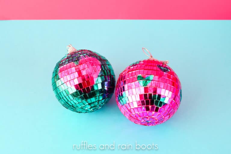 DIY Painted Disco Ball Decor - Ruffles and Rain Boots