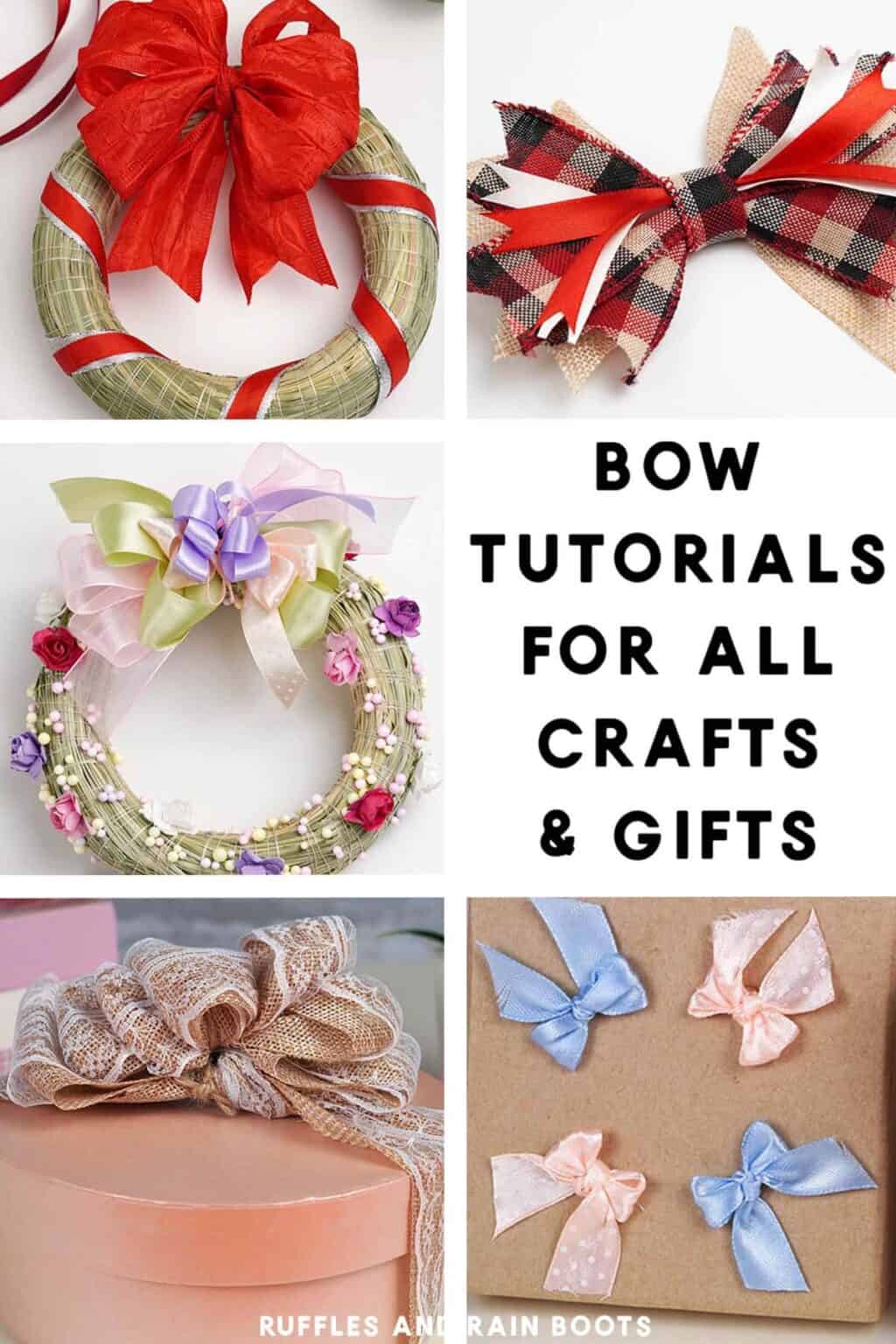 How to Make a Bow - Many Bow Tutorials - Ruffles and Rain Boots