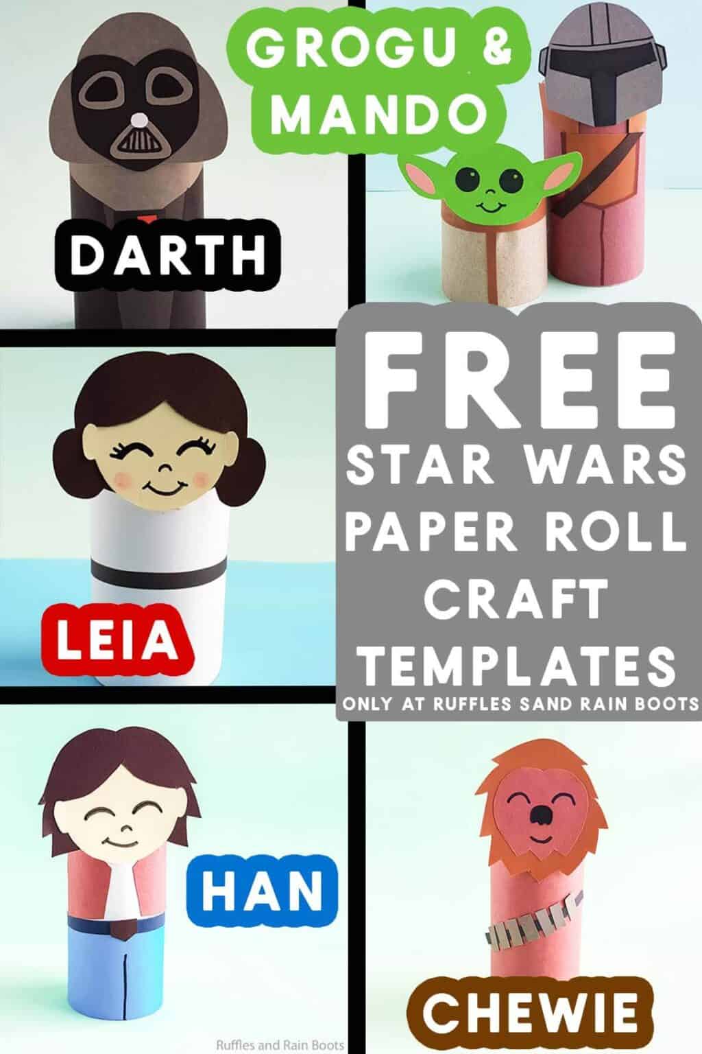 Star Wars Paper Roll Crafts Printables - Ruffles and Rain Boots