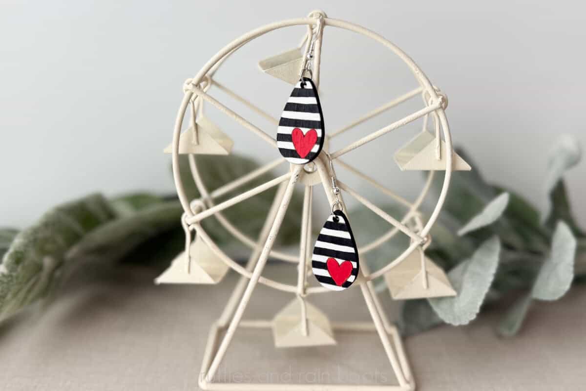 Laser Cut Heart Earrings and Free SVG - Ruffles and Rain Boots